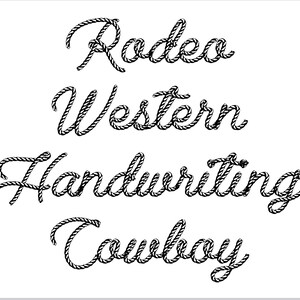 Cowboy Rope Font OTF Handwriting Font Svg Rope Letters Svg Western Font ...