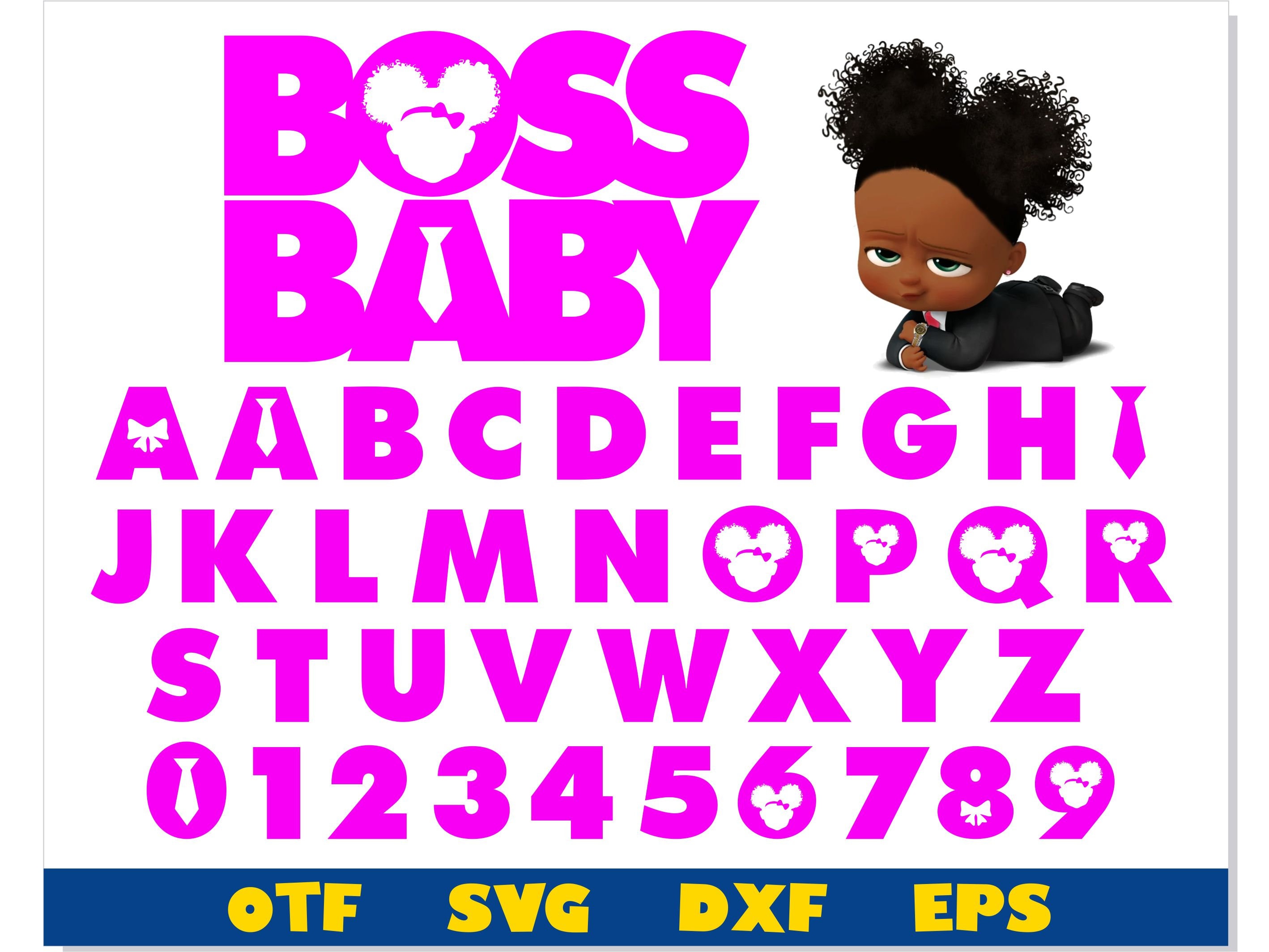 African American Boss Baby Girl Font Boss Baby Girl Font - Etsy