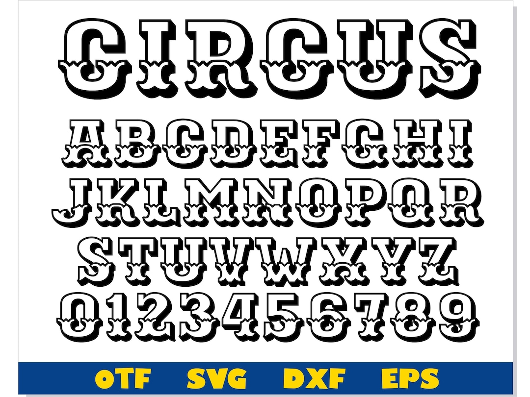 Circus Font, Circus Font Otf, Circus Font Svg Cricut, Carnival Font ...