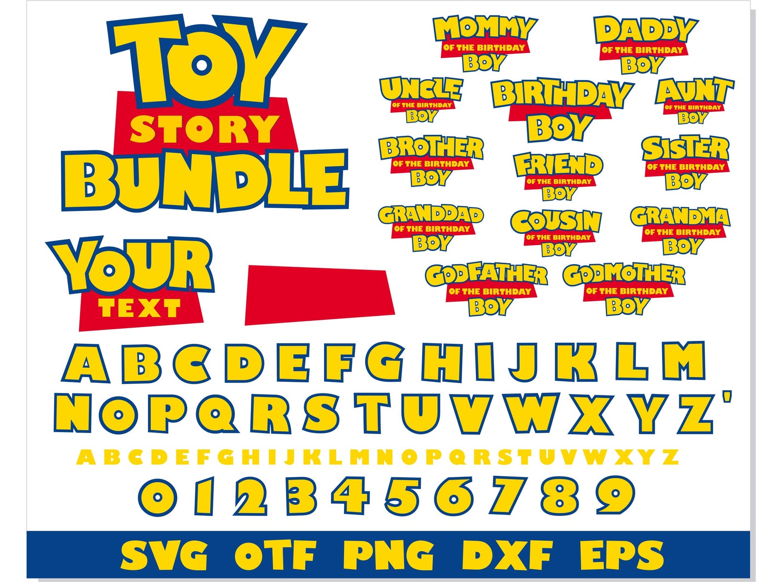 Toy Story Bundle Toy Story Font Toy Story Birthday Boy - Etsy