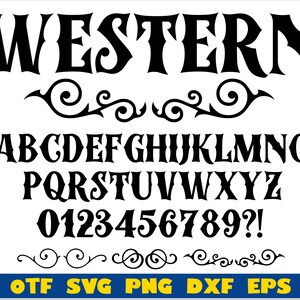 Western Font Ttf, Western Font Svg, Western Decor Svg, Western Font Png ...