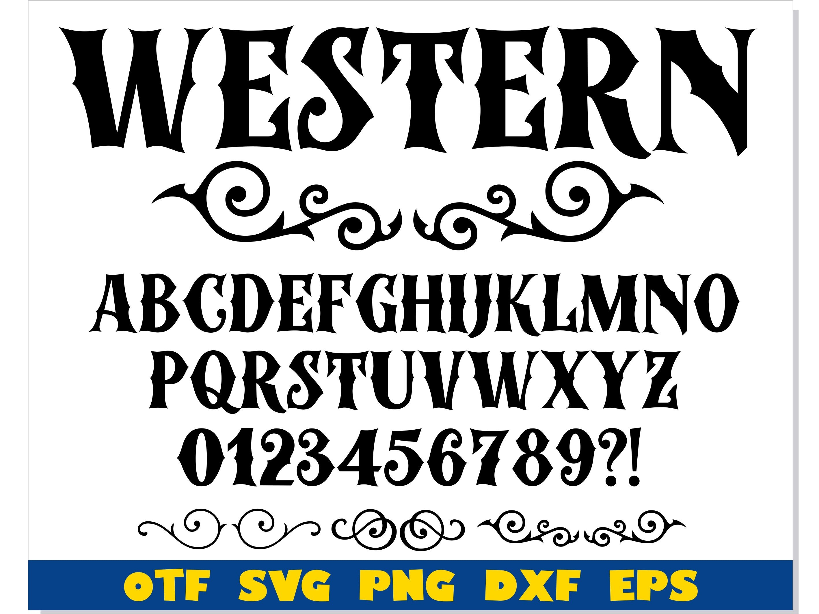 Buy Western Font Ttf Western Font Svg Western Decor Svg Western Online ...
