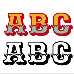 Circus Font SVG Layered | Circus Font Otf, Circus Fontpng, Vintage Font ...