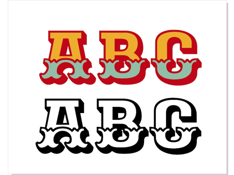 Circus Font SVG Layered Circus Font Otf Circus Fontpng - Etsy