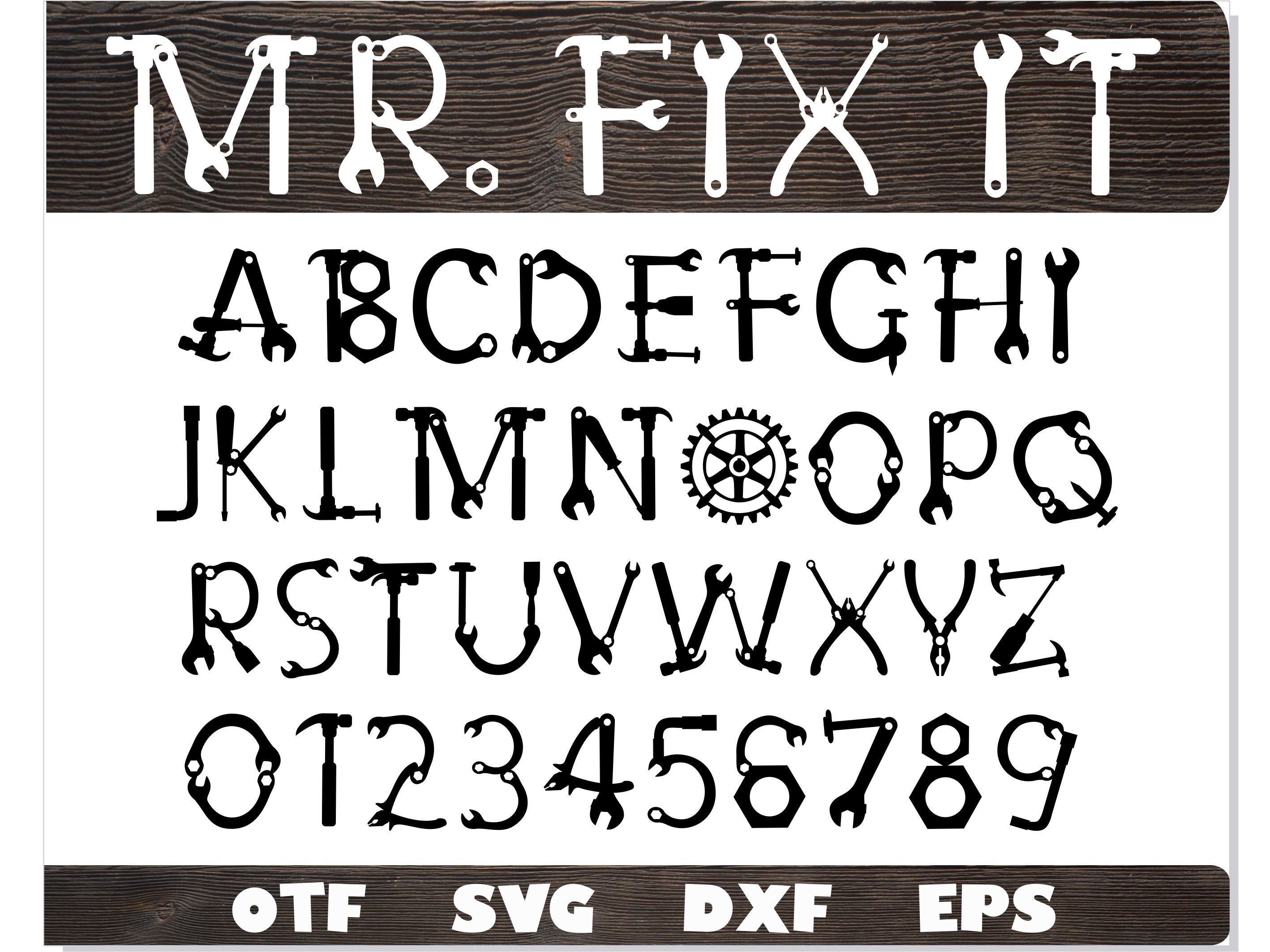 Mr Fix Font Otf, Mr Fix Font Svg, Mr Fix Font Ttf, Tool Font Svg, Dad ...