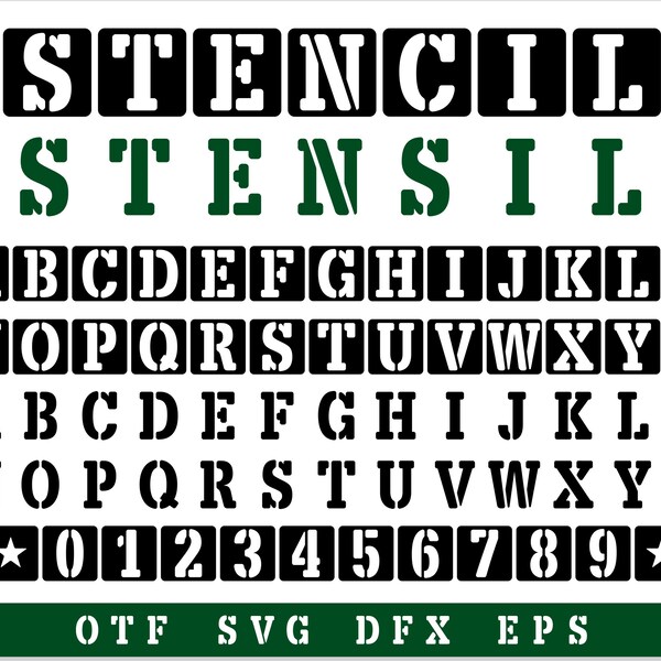 Military Font Svg - Etsy