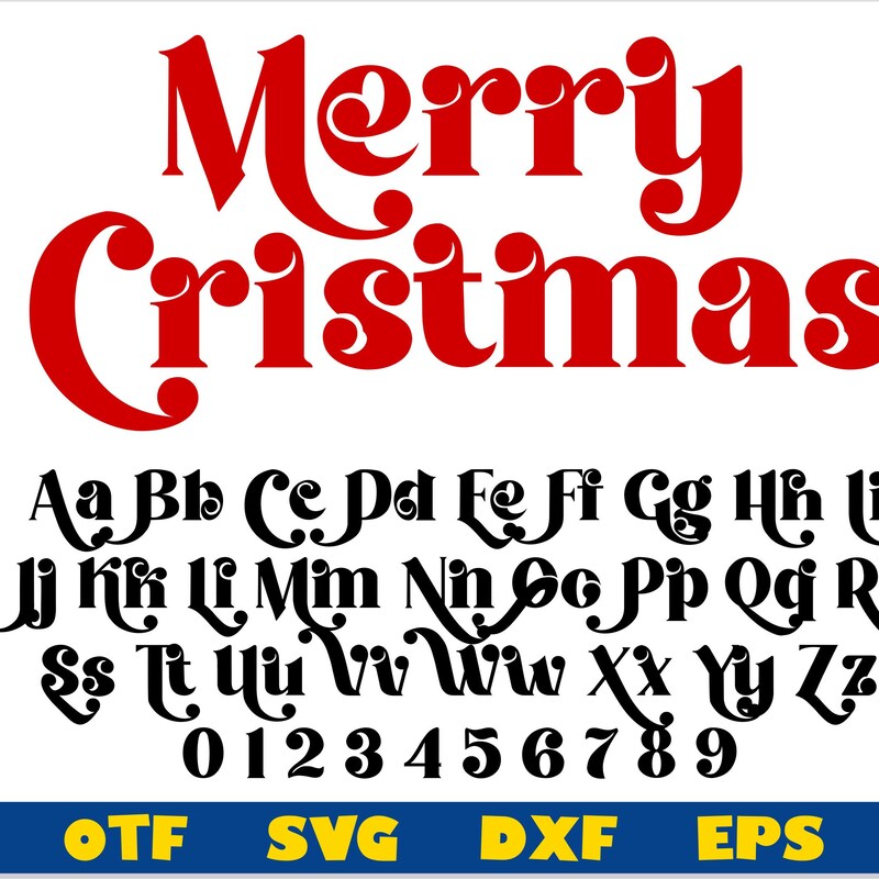 Christmas Fonts Svg - Etsy