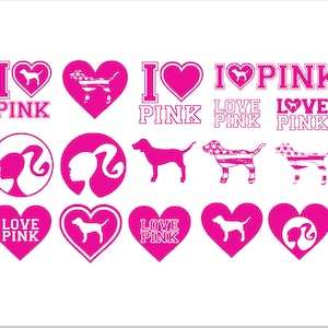 I Love Pink SVG Bundle, I Love Pink Png, Love Pink Svg, I Love Pink ...