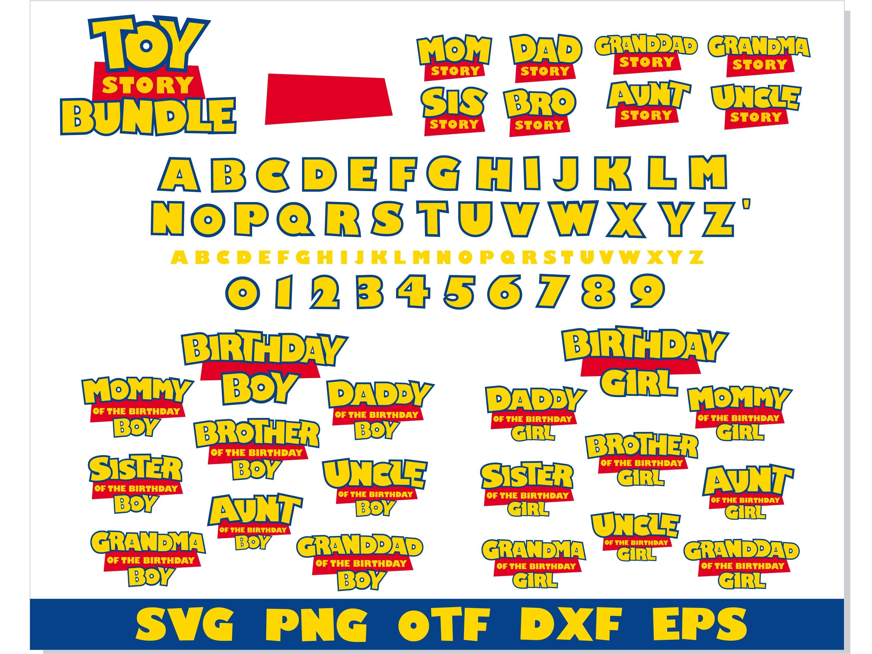 Toy Story Bundle Toy Story Font Svg Png Ttf Toy Story - Etsy Australia