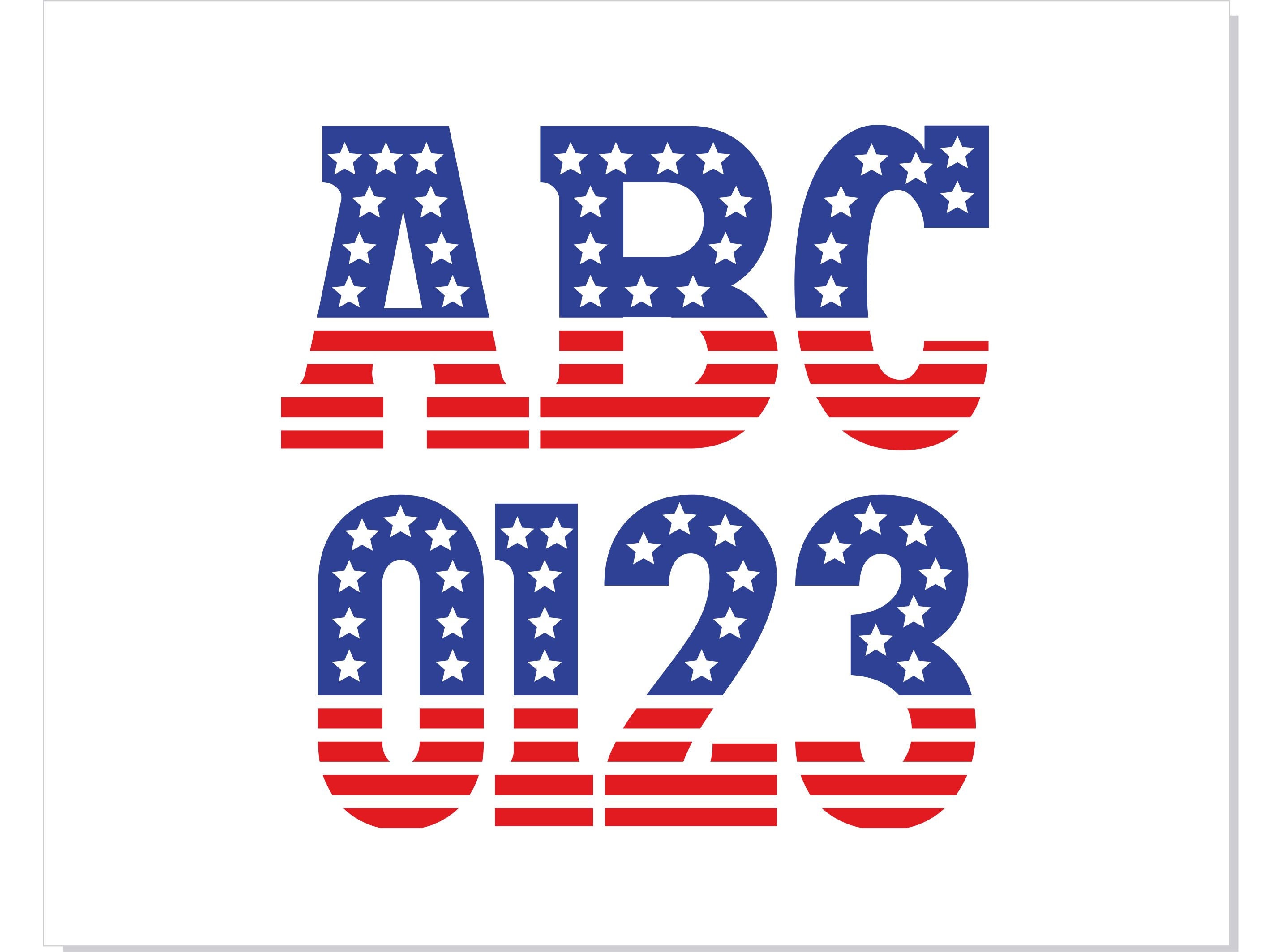 USA Flag Font Svg Cricut USA Flag Font Otf USA Flag Font - Etsy UK