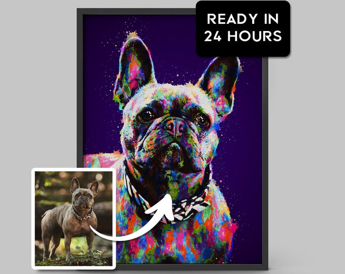 Pop Art Pet Portrait, Custom Pet Pop Art, Pop Art Dog Portrait, Pet Pop ...