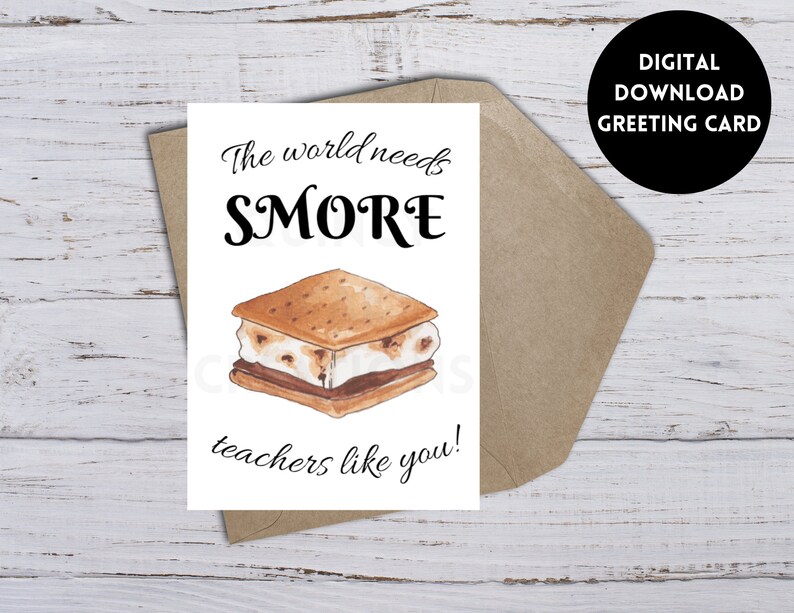 Printable Teacher Appreciation Card, Smore Teachers Like You, Teacher ...