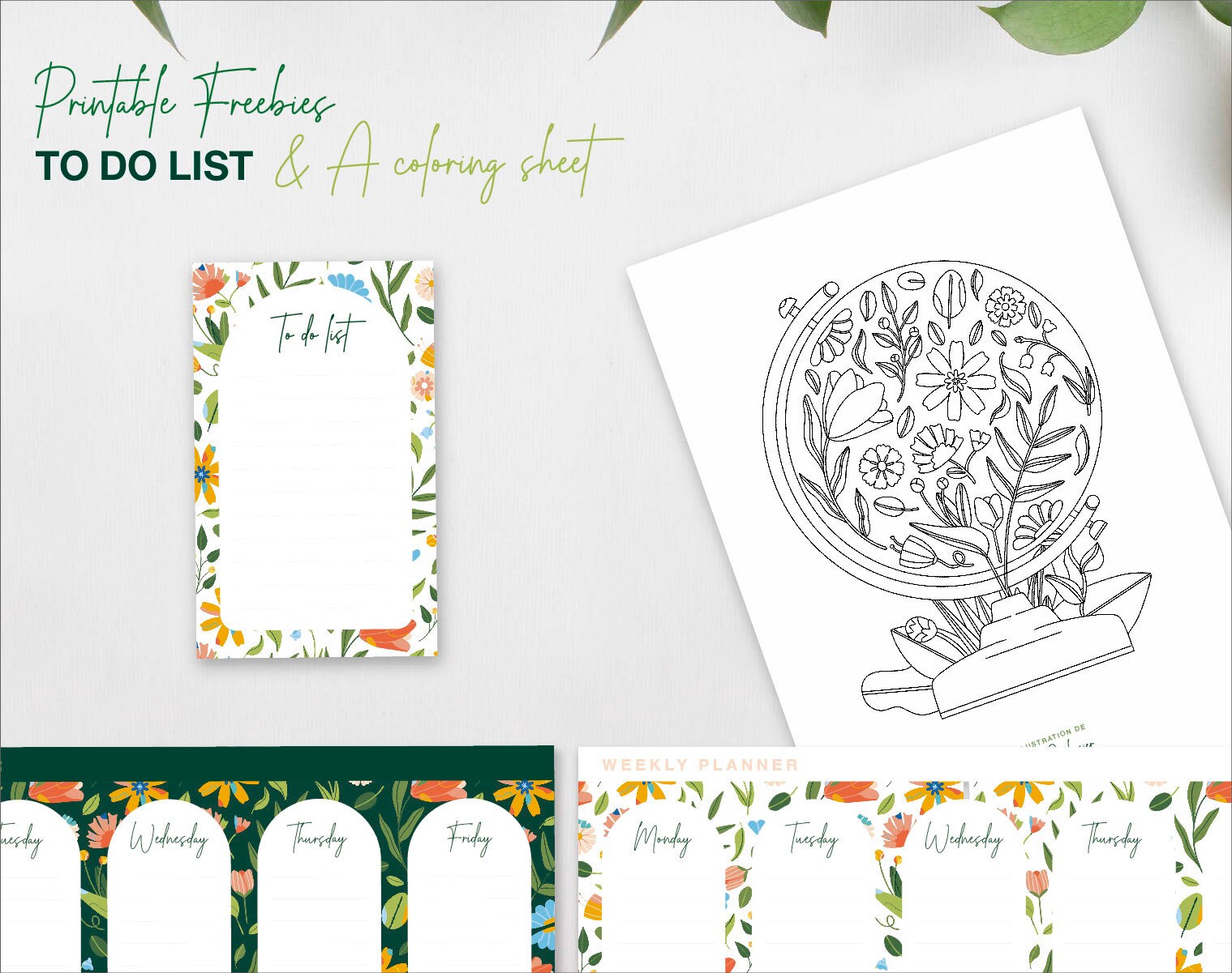 Semainier A4 Imprimable ou Digital (version foncée et claire, FR et EN ...