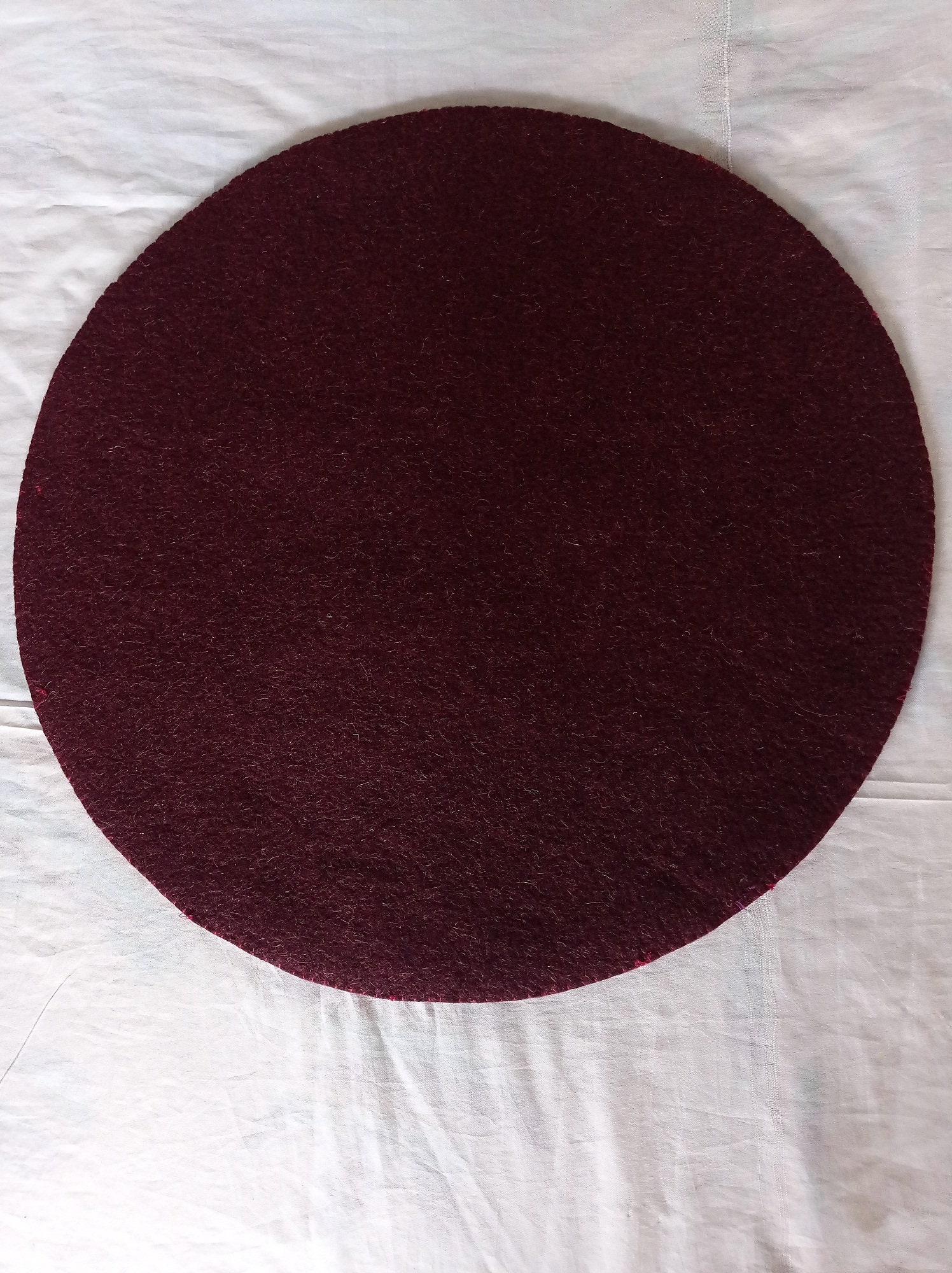 WOOLTEX Handmade Round Disc Shaped Wool Felt Rug/mat Soft Warm Indoor ...
