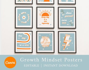 Growth Mindset Classroom Editable Posters, Classroom Printable Posters ...