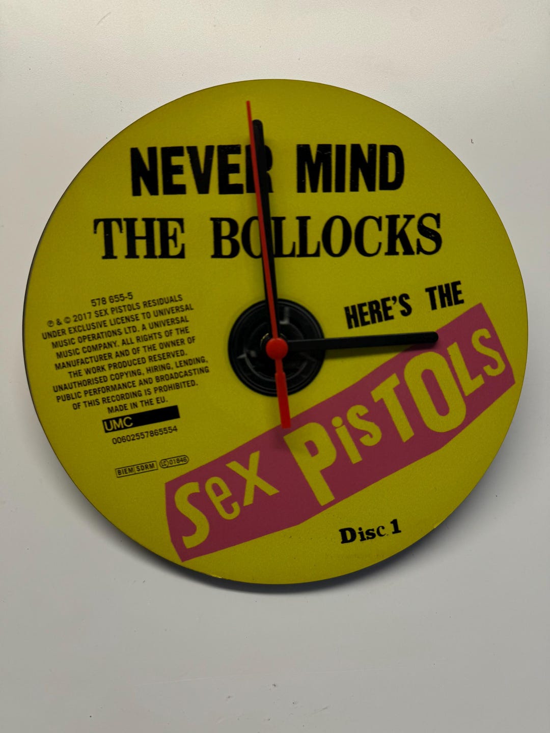 Sex Pistols Never Mind the Bollocks Wall Clock - Etsy