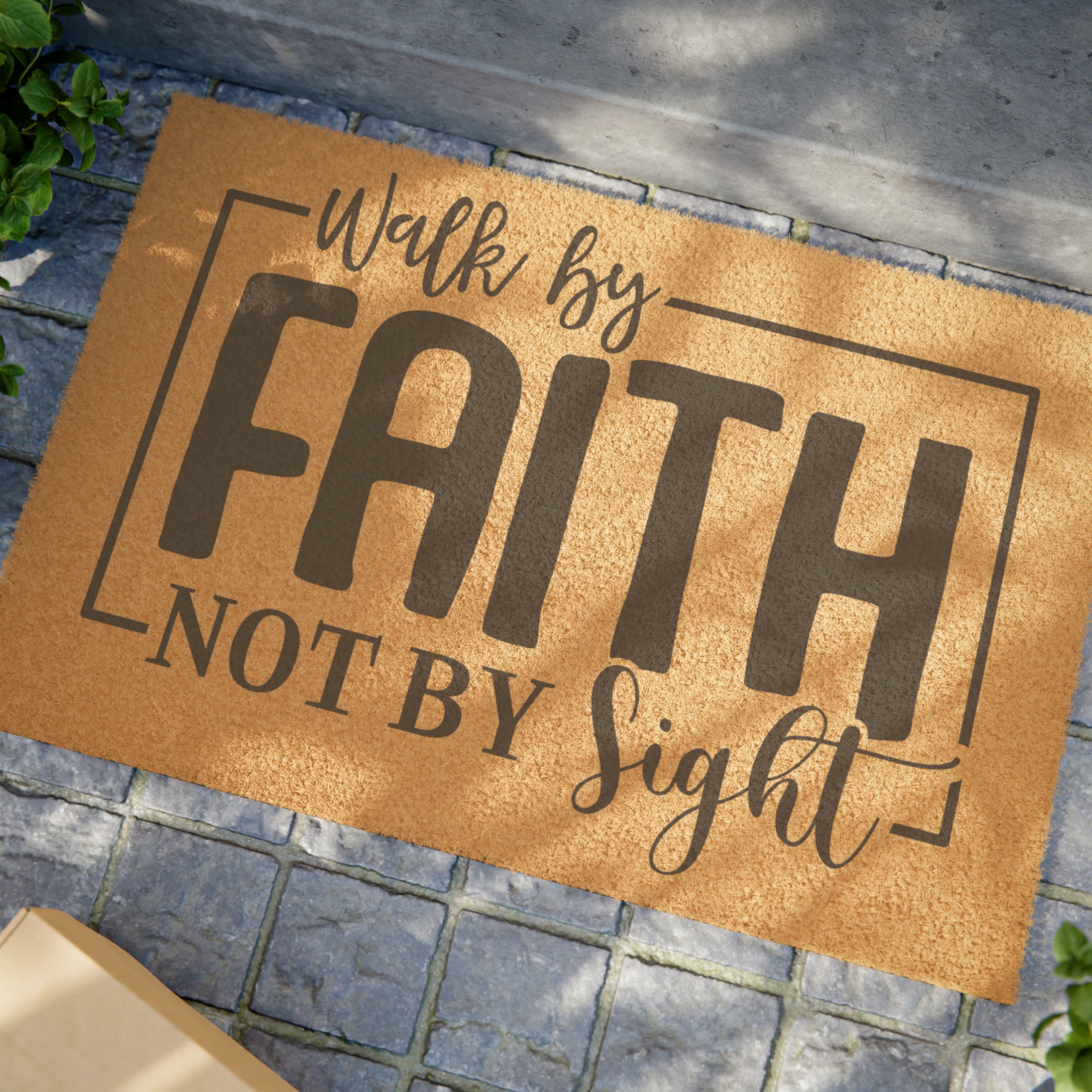 Walk by Faith Doormat Bible Verse Gifts Doormat Home Decor Christian ...
