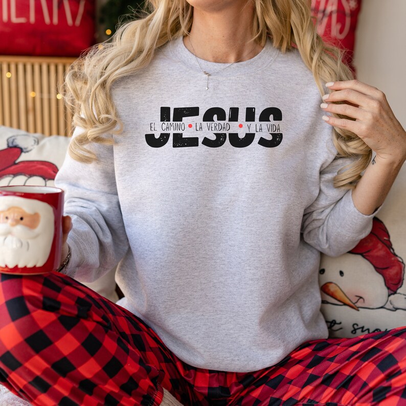 Christian Sweatshirt Spanish Bible Verse Shirt Frases Biblica Spanish ...