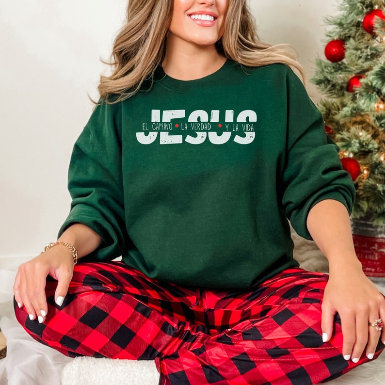 Christian Sweatshirt Spanish Bible Verse Shirt Frases Biblica Spanish ...