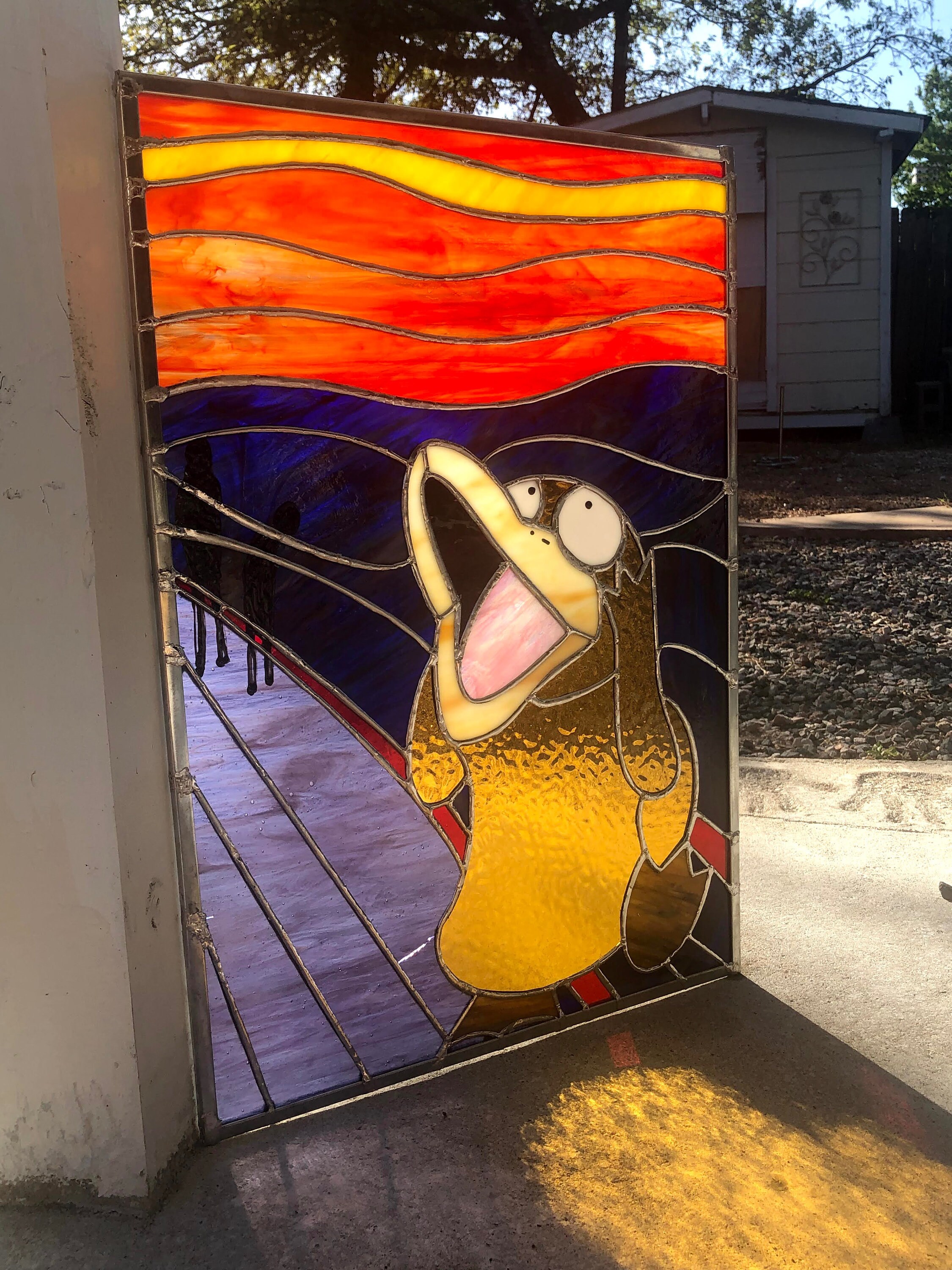 Psyduck Scream Stained Glass Panel - Etsy