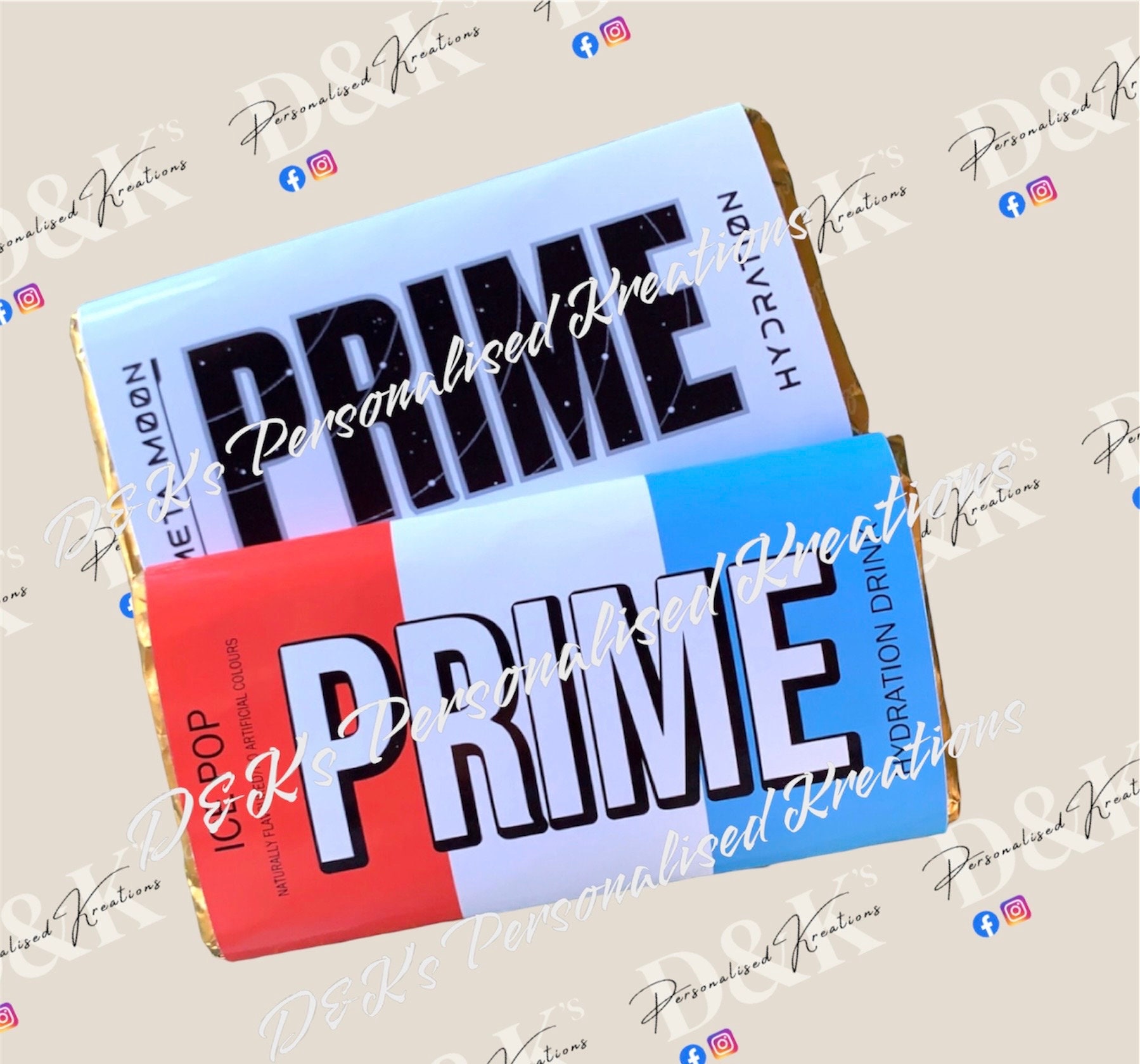 PRIME Inspired Novelty Chocolate Bar Wrapper - Etsy UK