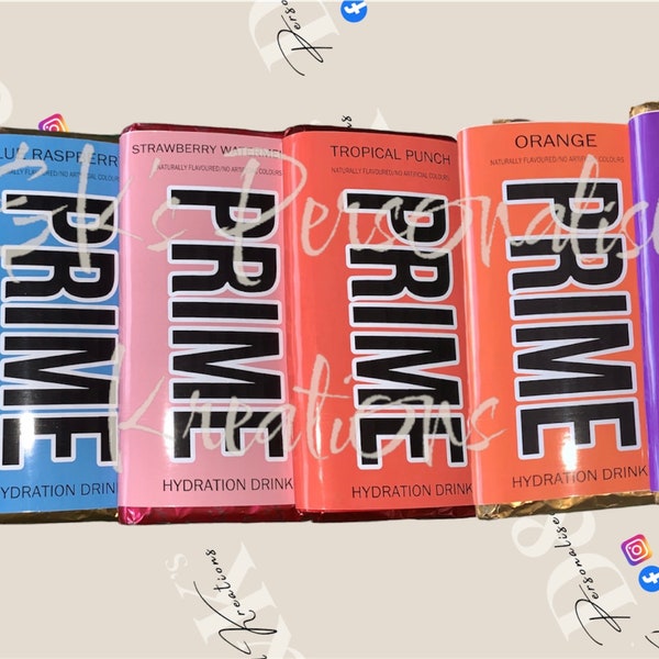 Prime Chocolate Bar - Etsy UK