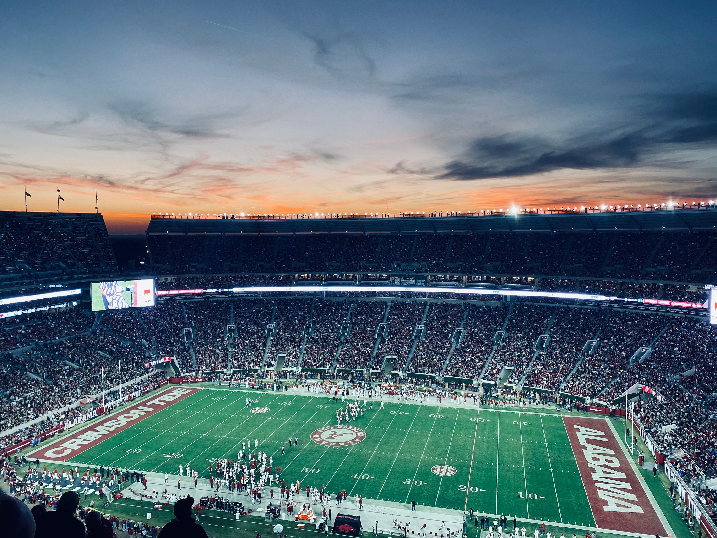 Bryant Denny Stadium Sunset
