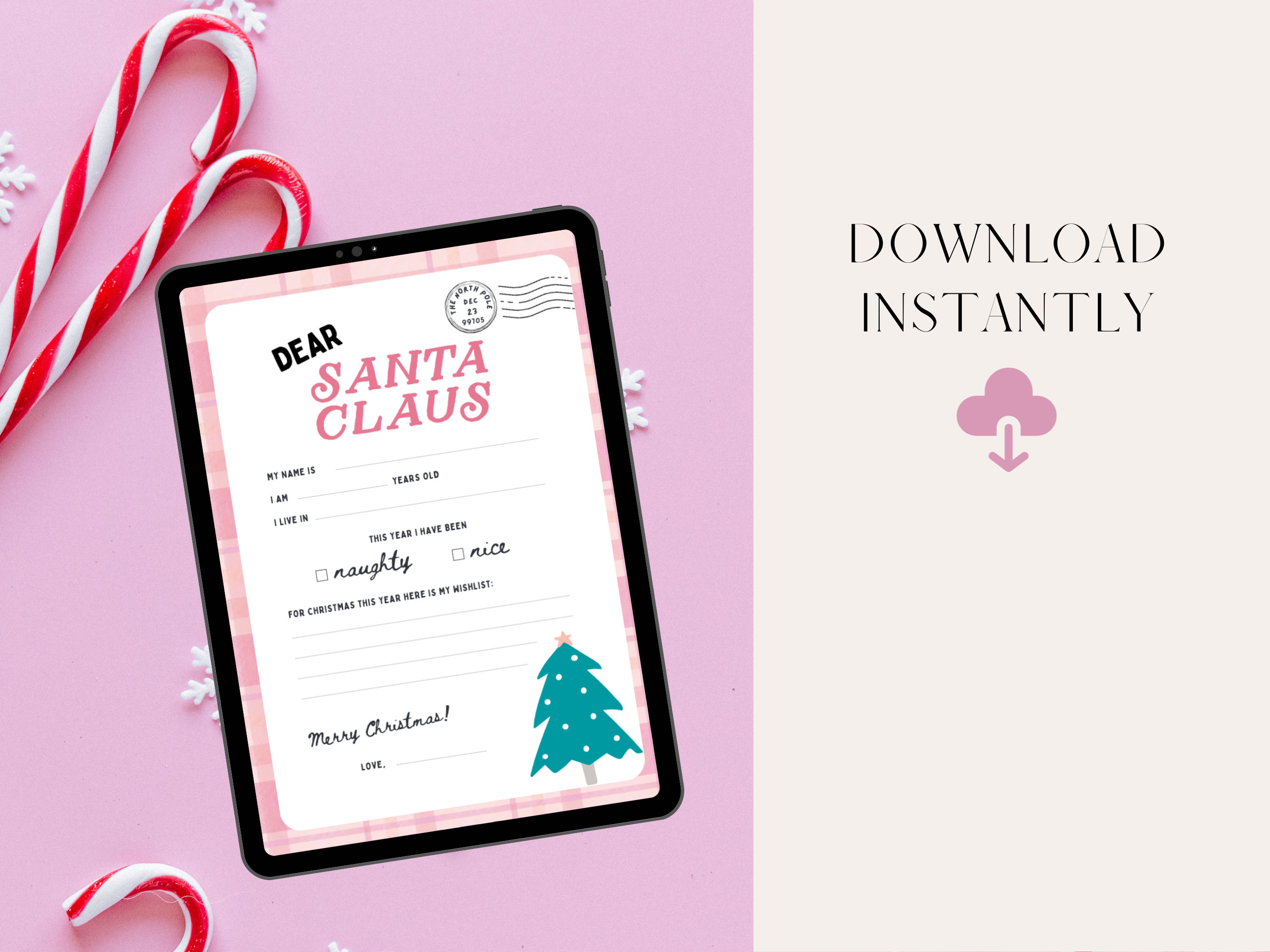 Printable Letter to Santa From Child | Letter to Santa Printable ...