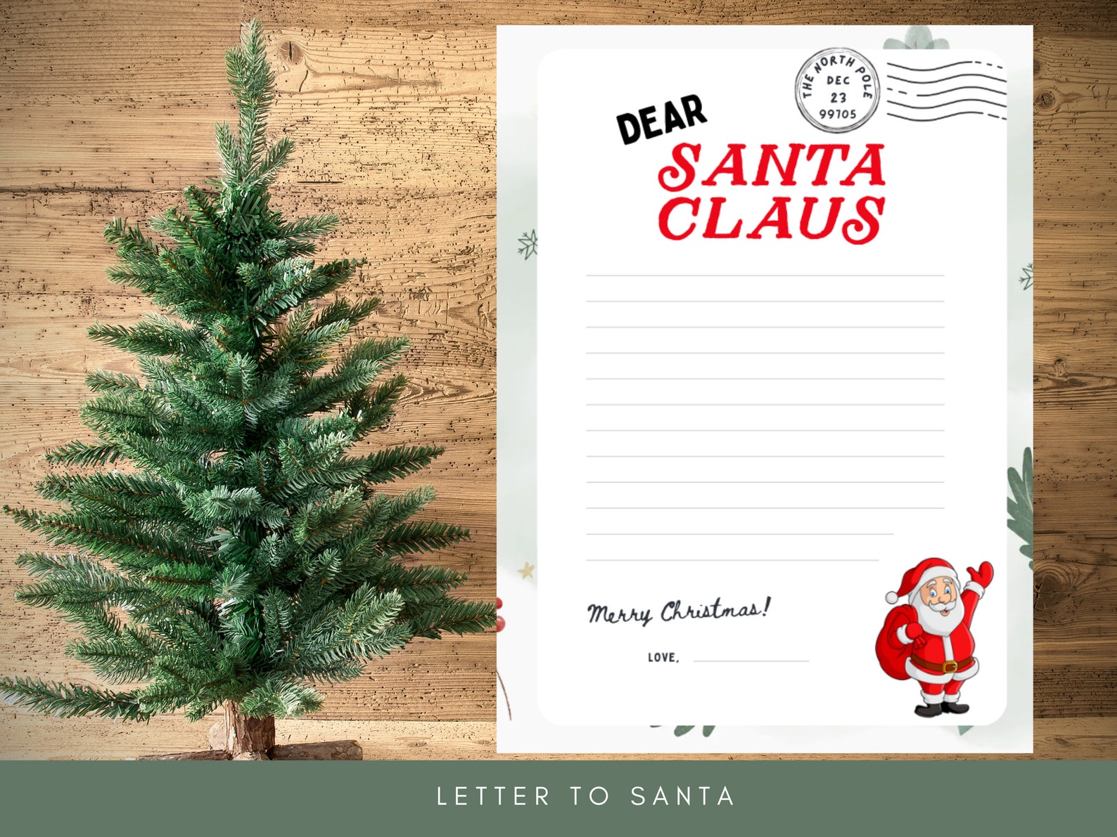 Printable Secret Santa | Letter to Santa Printable | Letter to Santa ...