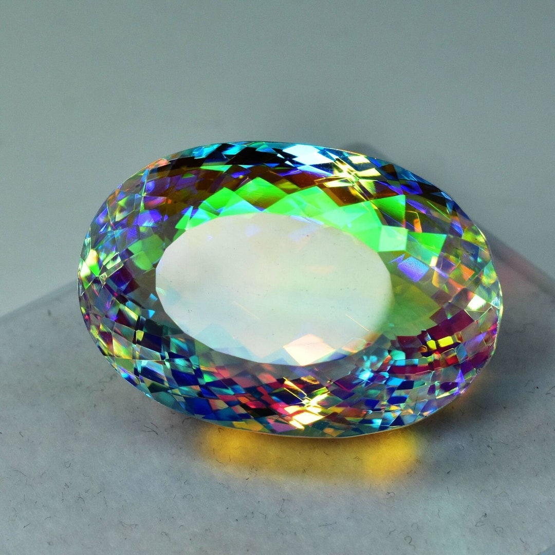 Certified Mystic Topaz Multi Color 123-152 Ct Oval Shape Loose Gemstone ...
