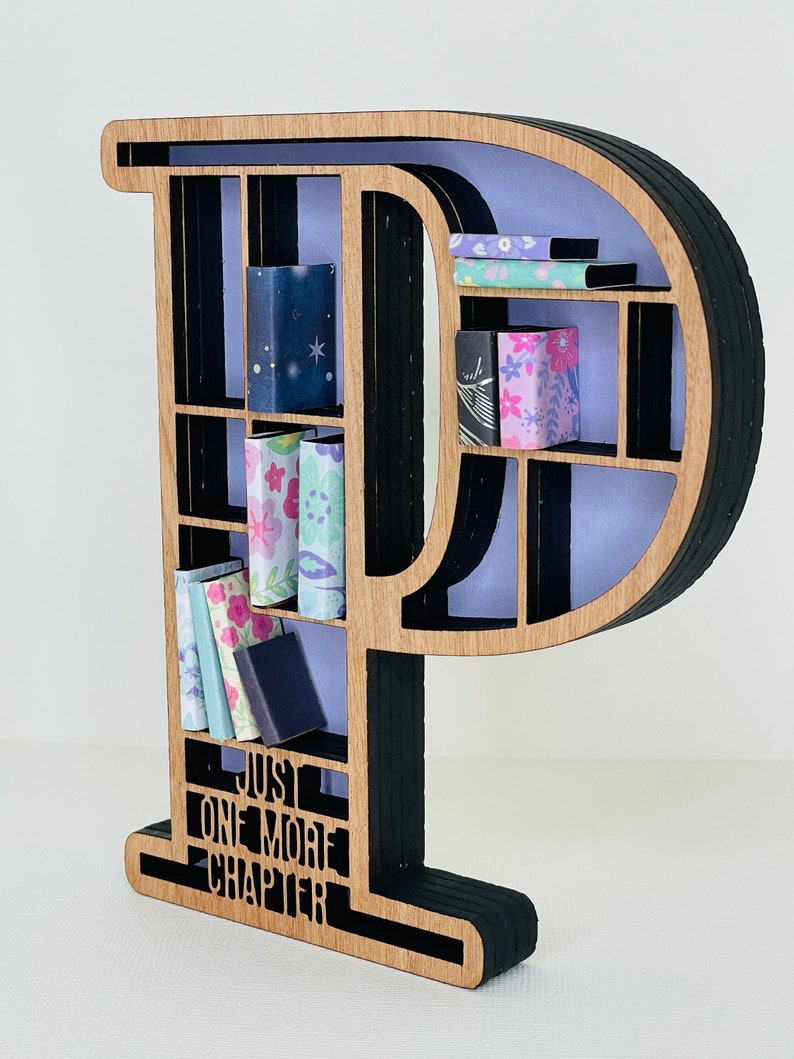Custom Bookshelf Letter, Initial, Decor - Etsy