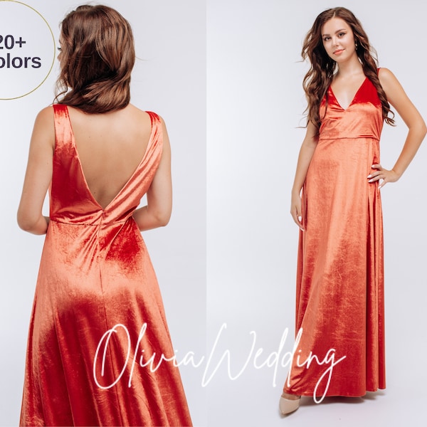 Burnt Orange Mother of the Bride Dress - Etsy