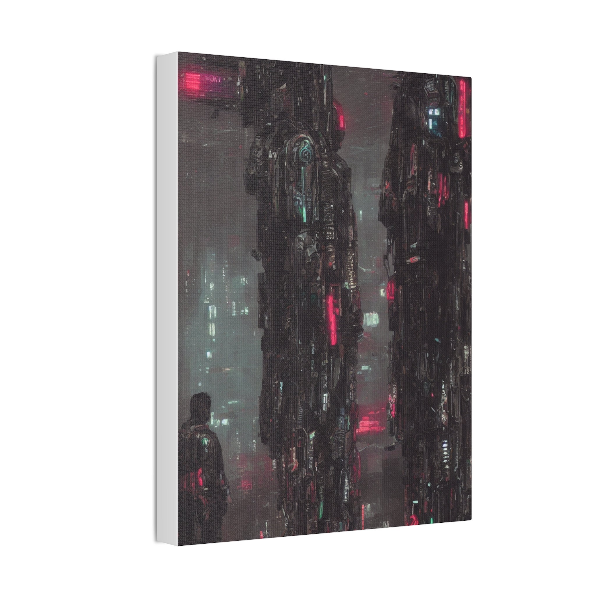 Cyberpunk City Futuristic Canvas Poster Home Decor Gaming - Etsy
