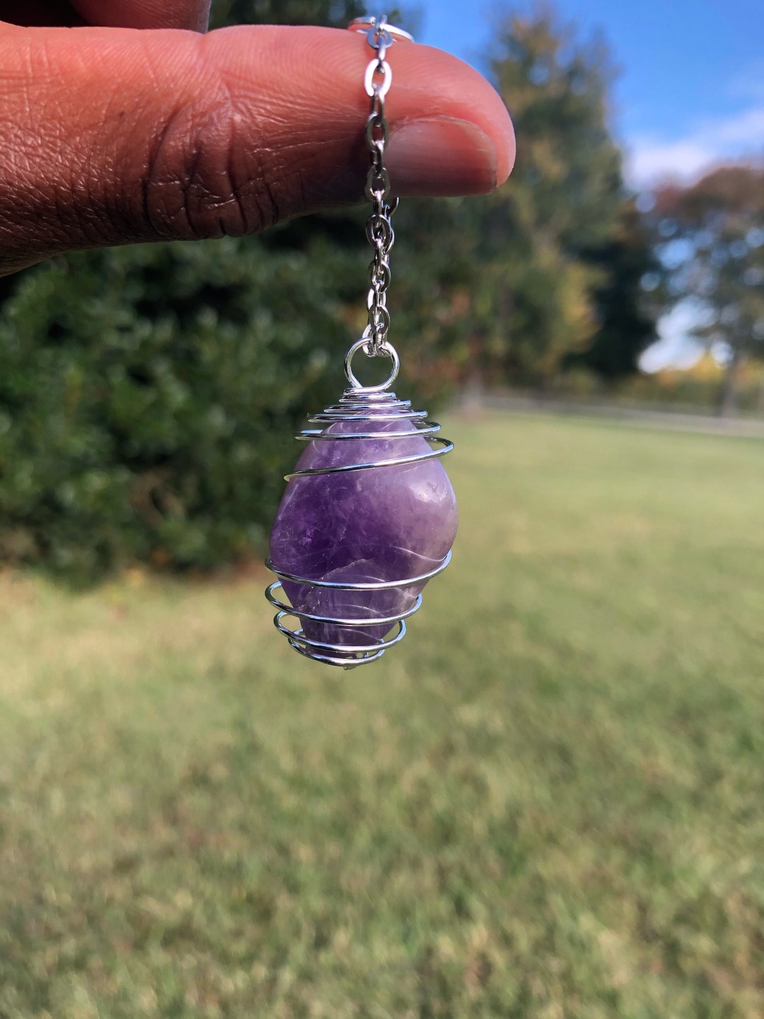 Crystal Keychain (multiple Gemstone Options) - Etsy
