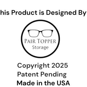 Pair Eyewear Topper Storage Personalized Frame Inset Holds 10+ Toppers ...