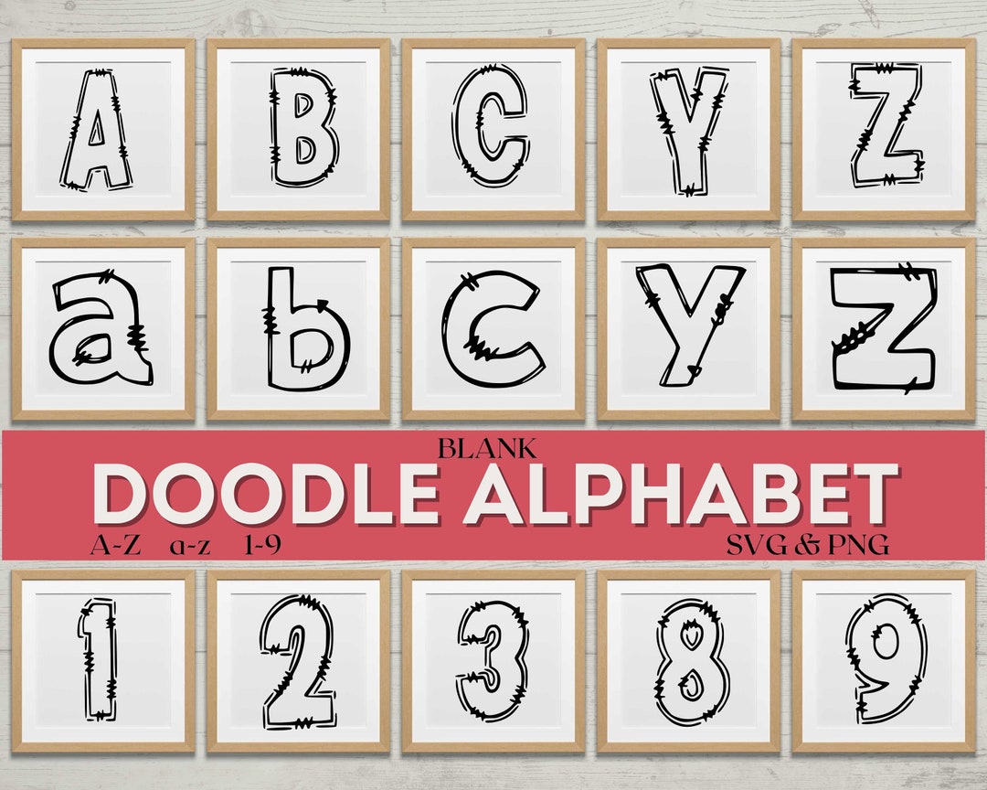 Doodle Blank Transparent Letters Font Alphabet Png Svg Doodle Alpha ...