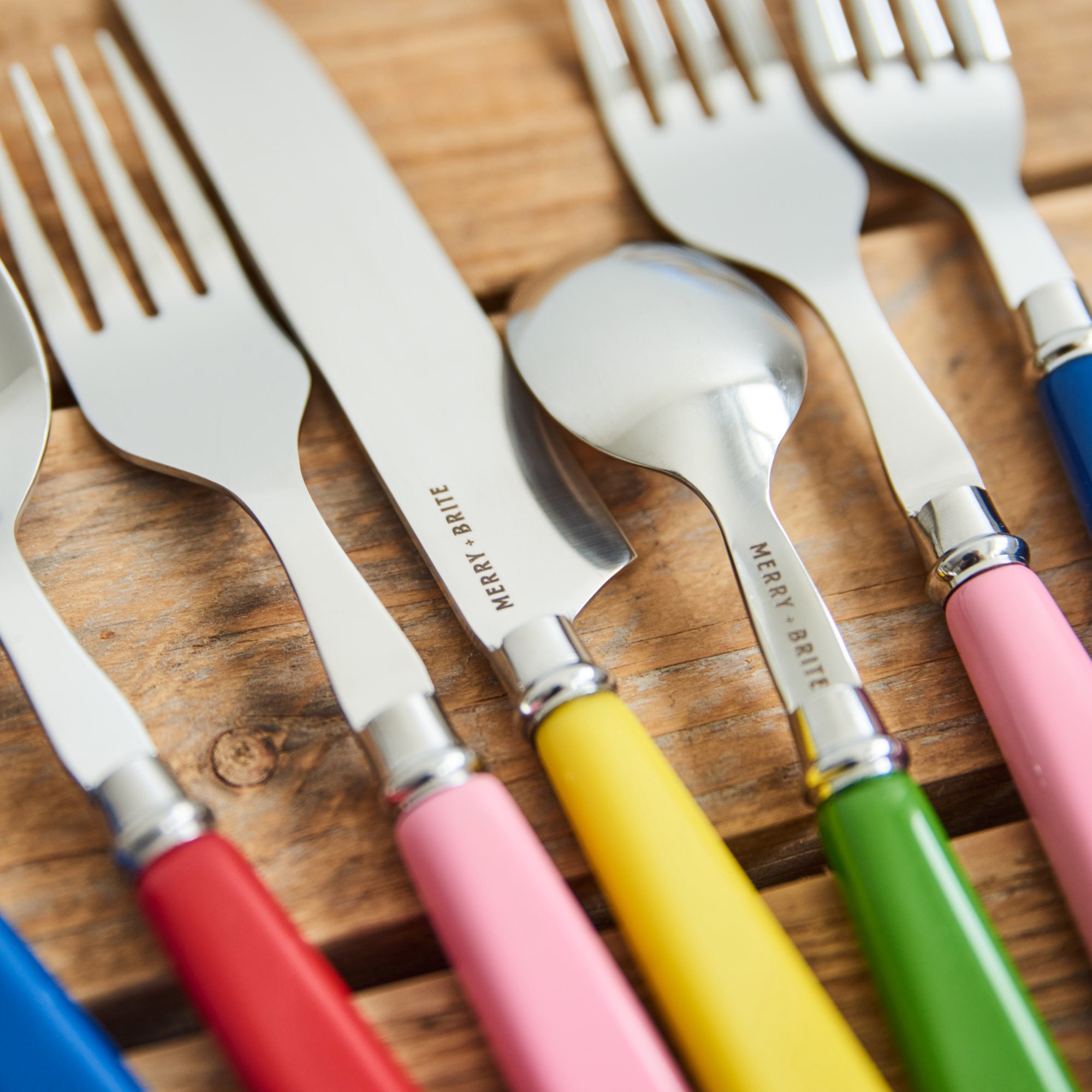 Colourful Vintage Inspired Cutlery Set - Etsy