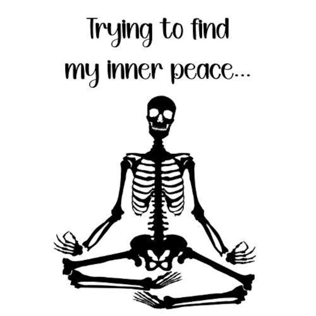 Meditating Skeleton Svg Png, Yoga Skeleton Svg, Hallowen Skeleton Svg ...