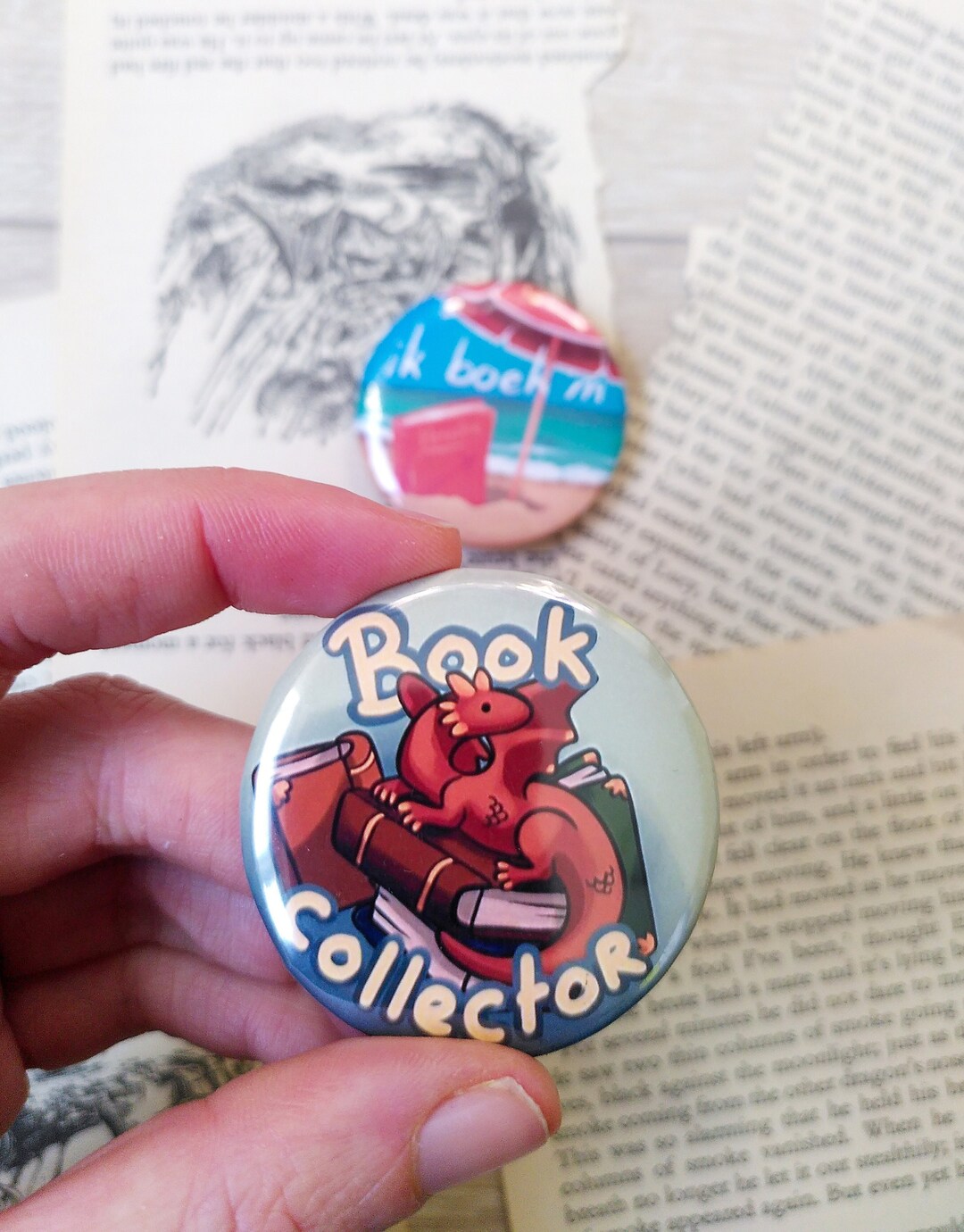 Book Meme Buttons Book Pun Buttons Dutch Pun Button - Etsy