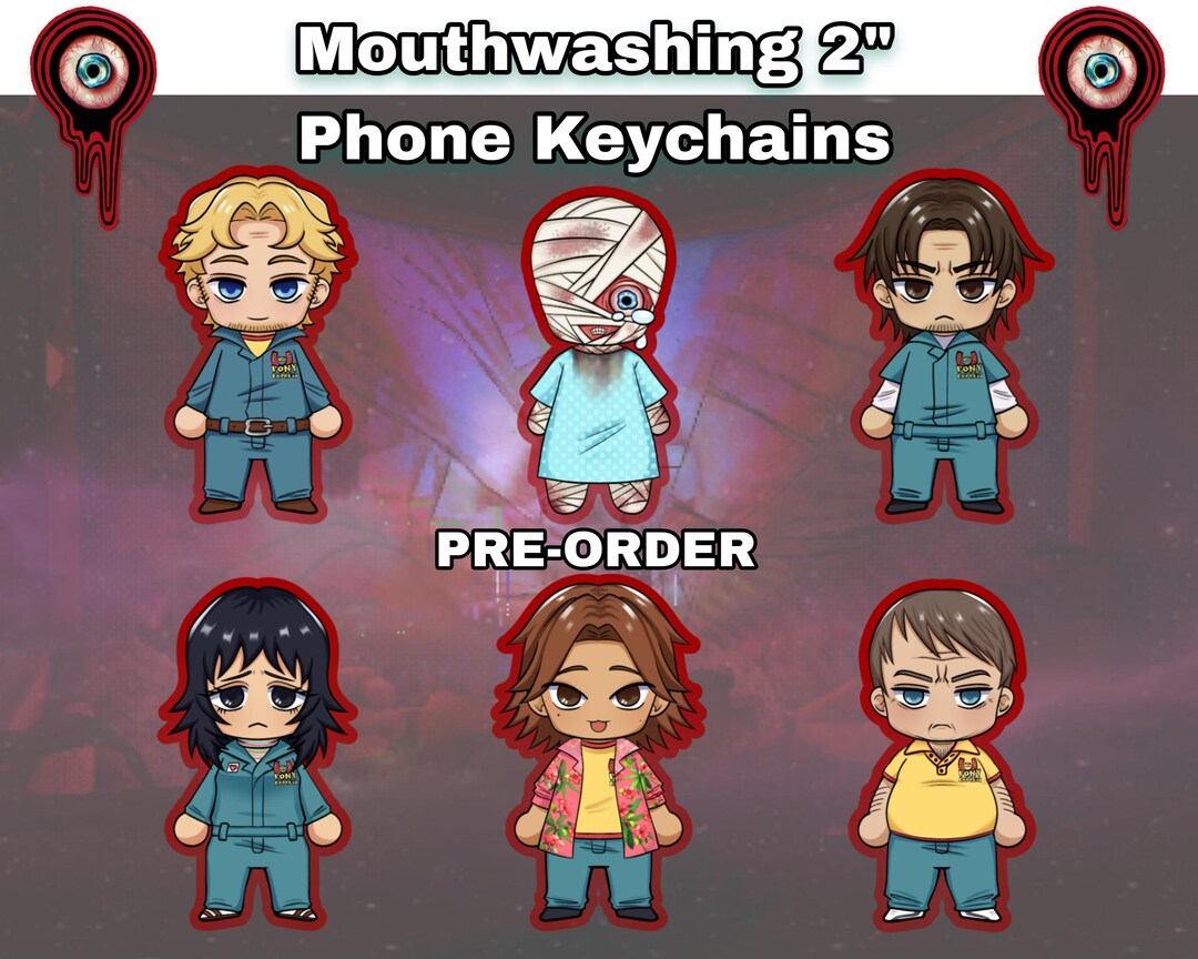 PRE-ORDER Mouthwashing Game Phone Strap Epoxy Keychain - Etsy
