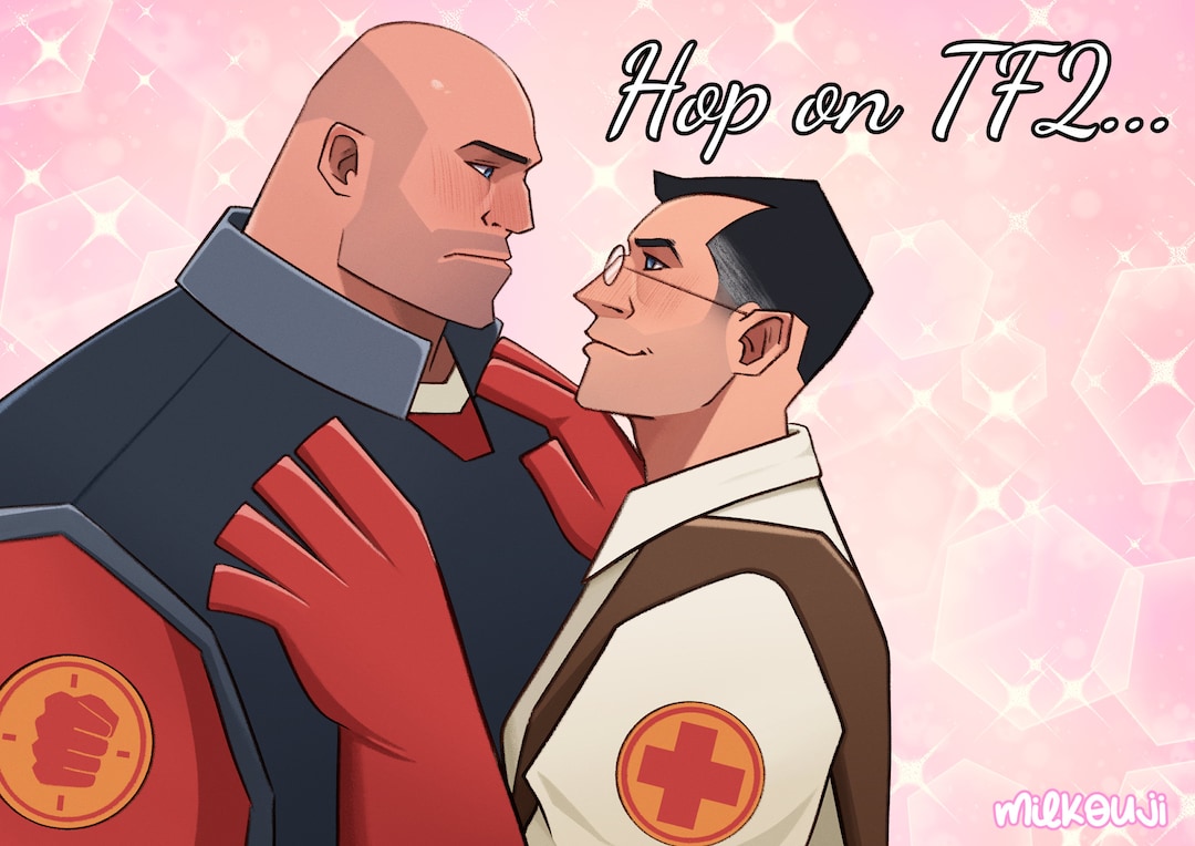 Hop on TF2 Heavy X Medic Old Man Yaoi BL A5 Print - Etsy