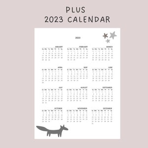 Printable Animal Calendar 2023 2023 Calendar Monthly - Etsy