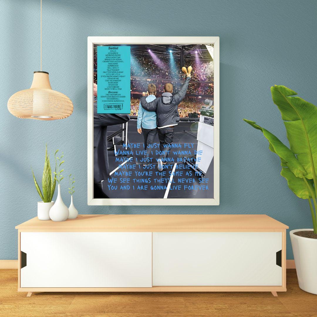 Oasis Reunion Print, Brit Pop Music Artwork (16x20) - Etsy