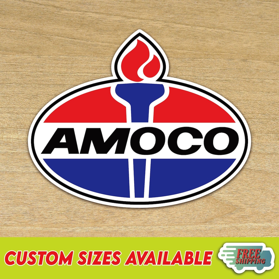 Amoco Gas Logo Motor Oils Gasoline Vinyl Decal Sticker - *multiple ...