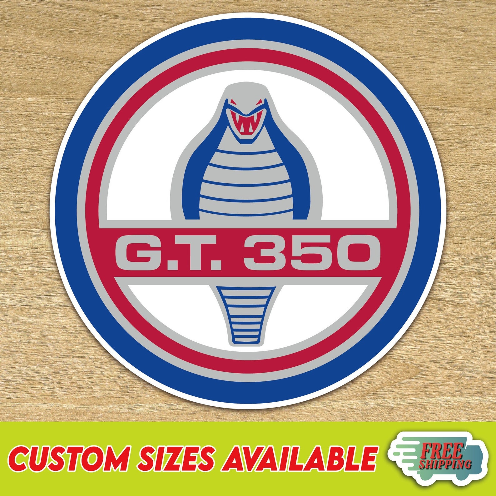 Shelby Cobra GT350 Logo Vinyl Decal Sticker - *multiple Sizes* - **free ...