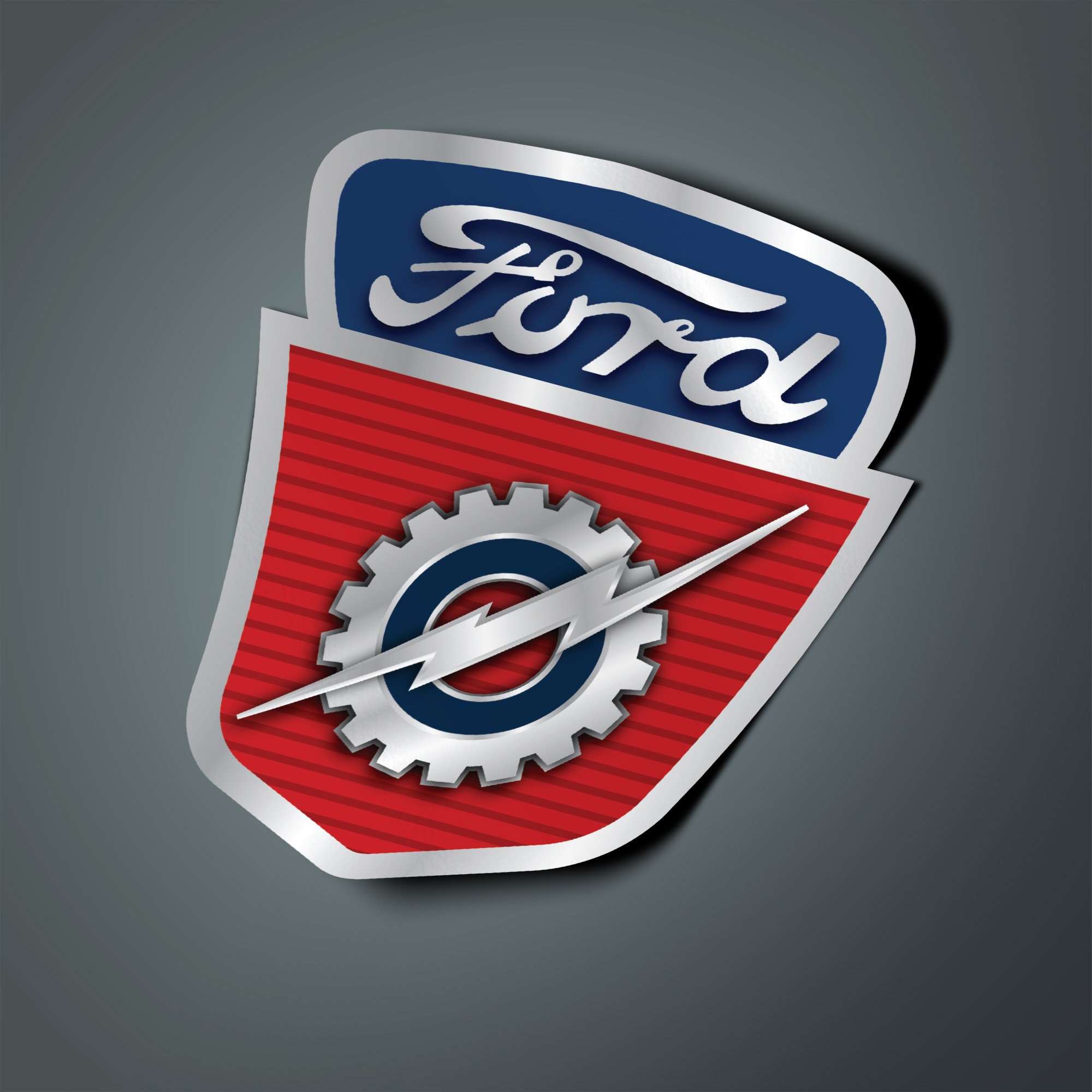 1954-1956 Ford F-100 Truck Emblem Vinyl Decal Sticker multiple Sizes ...