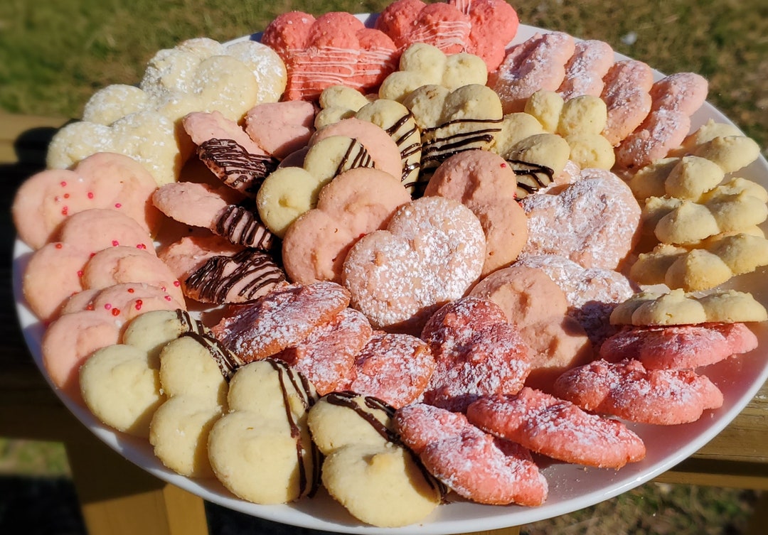 Homemade Spritz Cookies. 3 Dz. Pecan / Almond / Vanilla / Lemon - Etsy