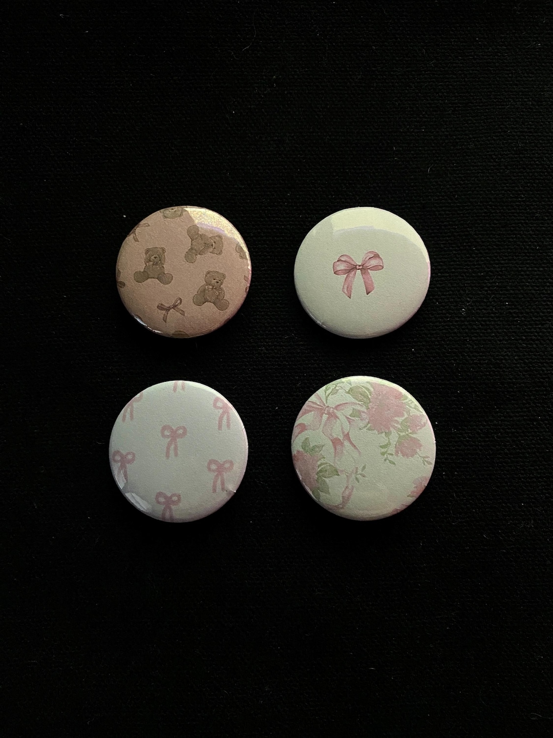 Coquette Pin Back Button - Y2K Cute Pink Aesthetic Acessory Small ...