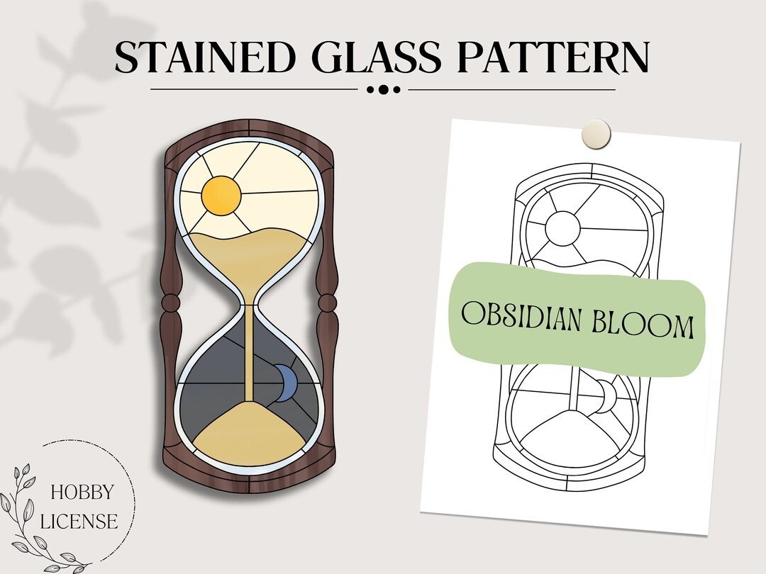 Stained Glass Pattern Template, PDF Digital Download, DIY Decor, Hobby ...
