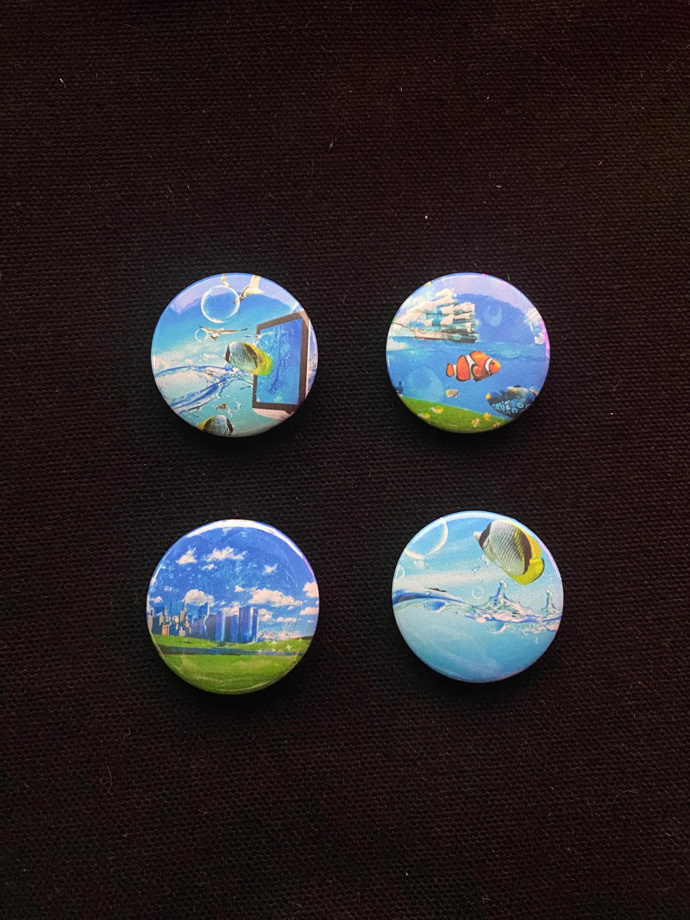 Frutiger Aero Pin Back Button - Y2K Aesthetic Acessory Small Badges ...
